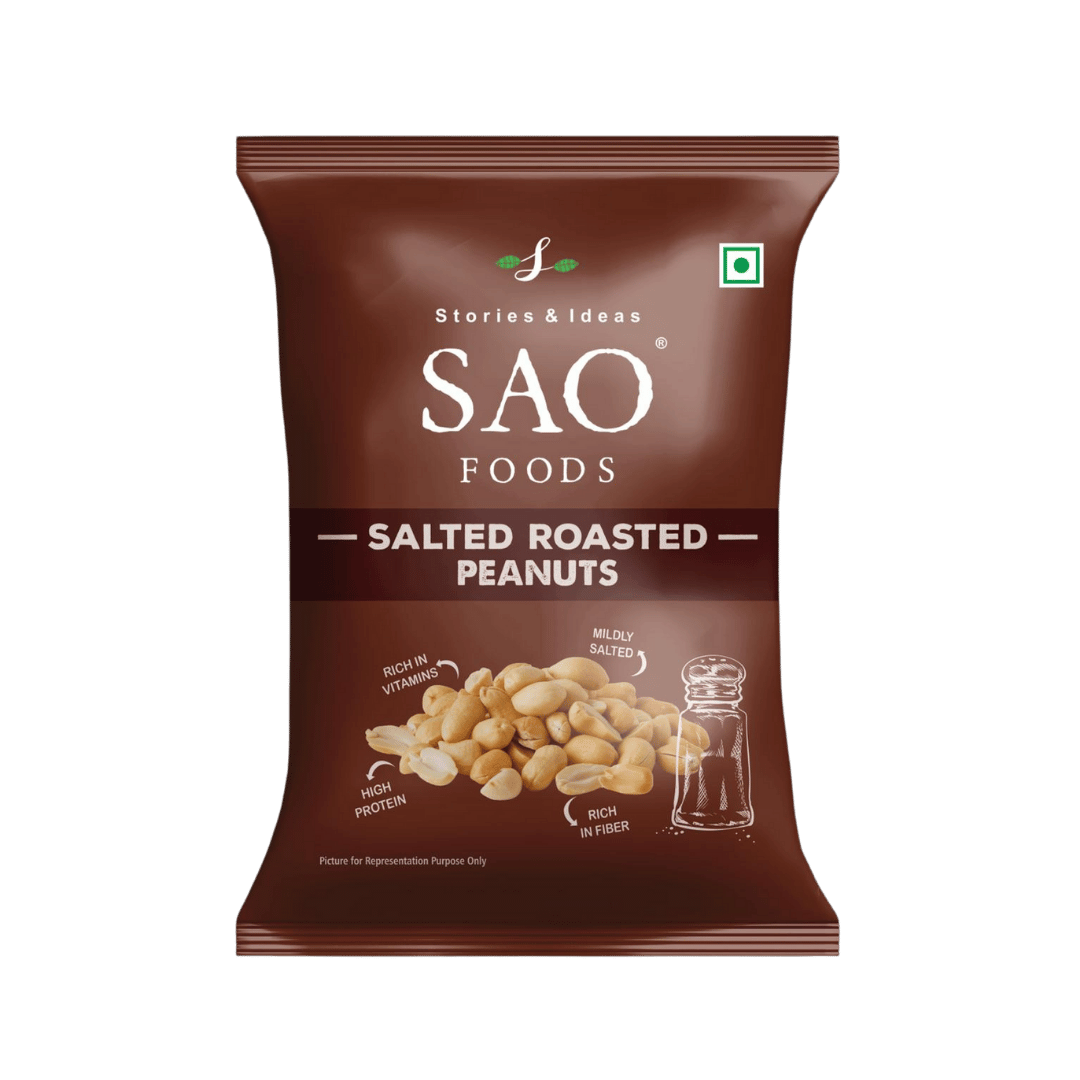 Salted Roasted Peanuts - 800g | Pack of 50 * MRP 5 | SAO Foods